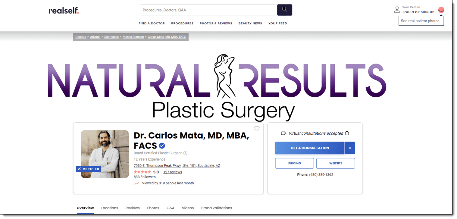 Meet Dr. Carlos Mata of Natural Results Plastic Surgery in Phoenix ...