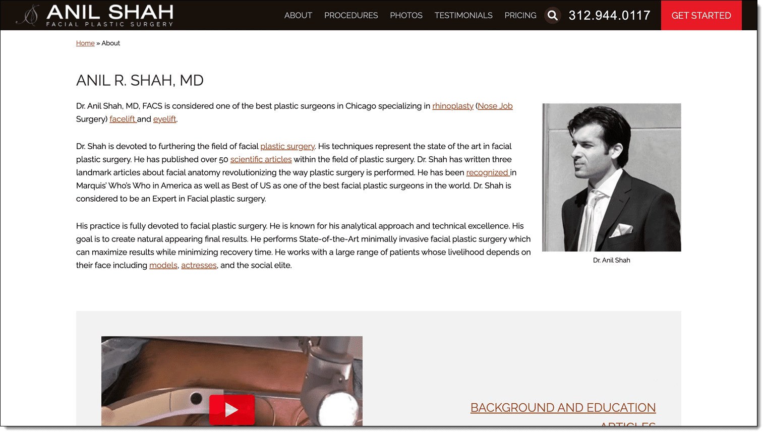 Meet Dr. Anil Shah of Anil Shah MD FACS in Chicago, Illinois - Doctor Marketing, MD™