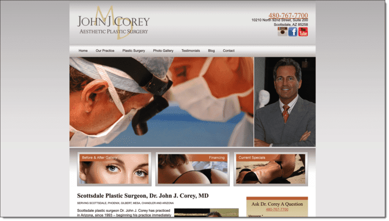 Meet Dr. John J. Corey of John J. Corey, MD - Aesthetic Plastic Surgery ...