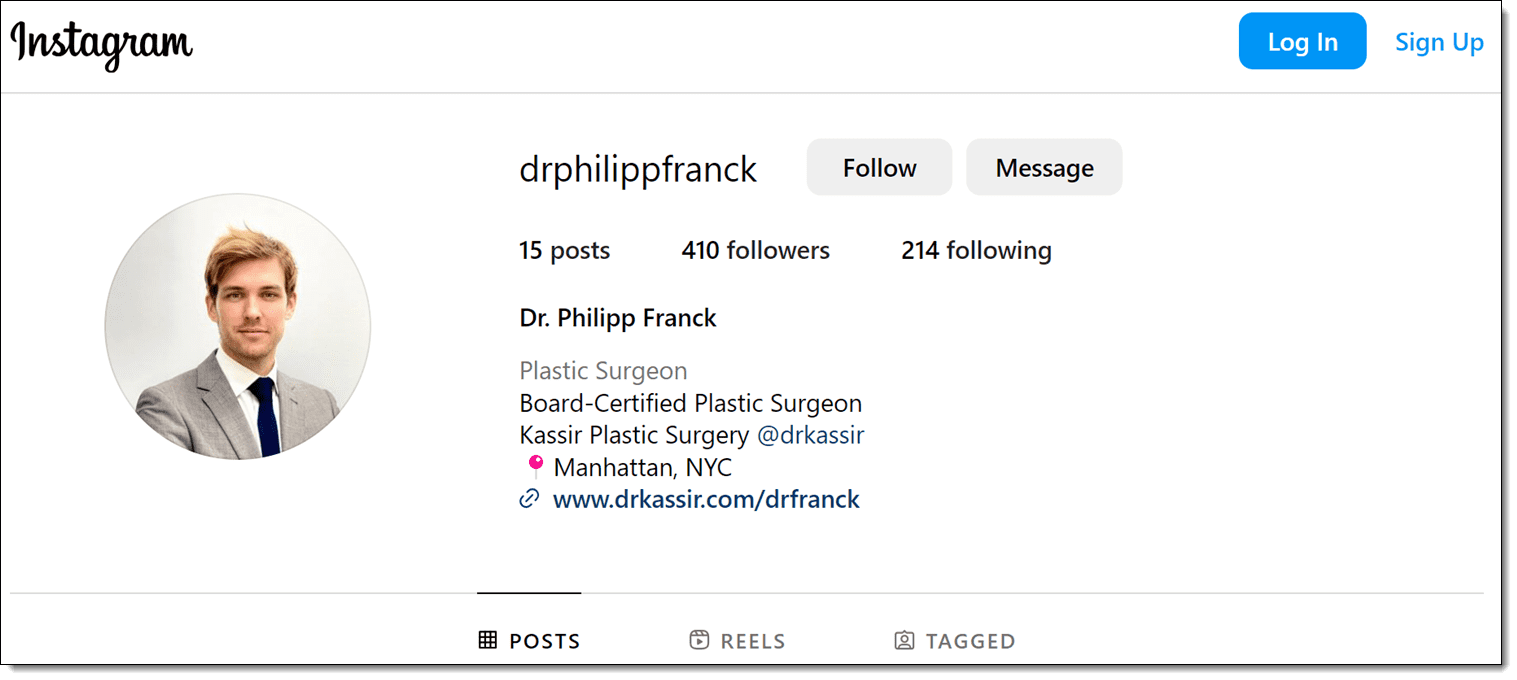 Meet Dr. Philipp Franck of Kassir Plastic Surgery in New York, New York ...