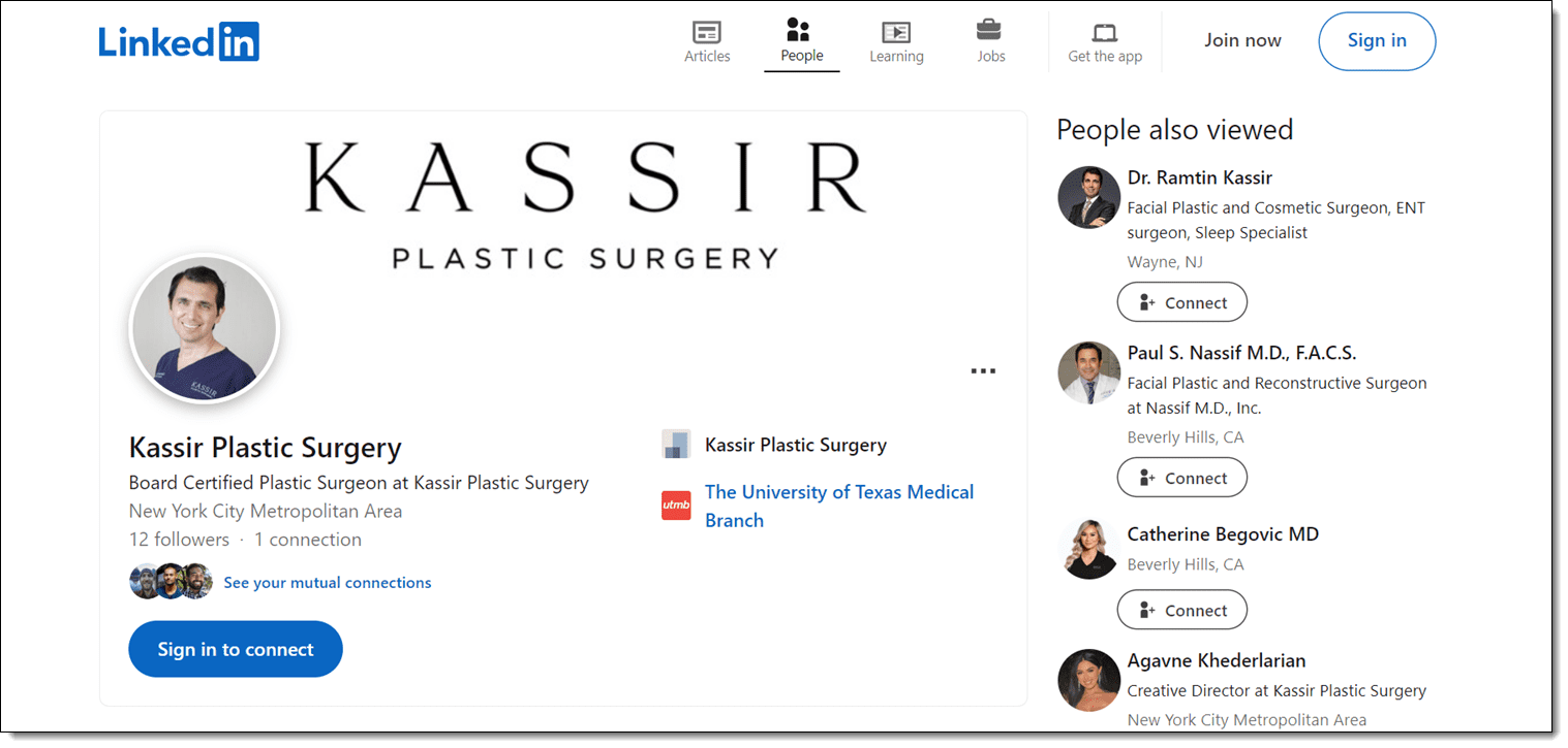 Meet Dr. Ramtin Kassir of Kassir Plastic Surgery in New York, New York - Doctor Marketing, MD™