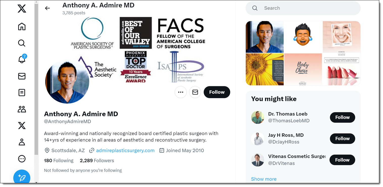 Meet Dr. Anthony A. Admire of AdmireMD Plastic Surgery + Skin Clinic in ...