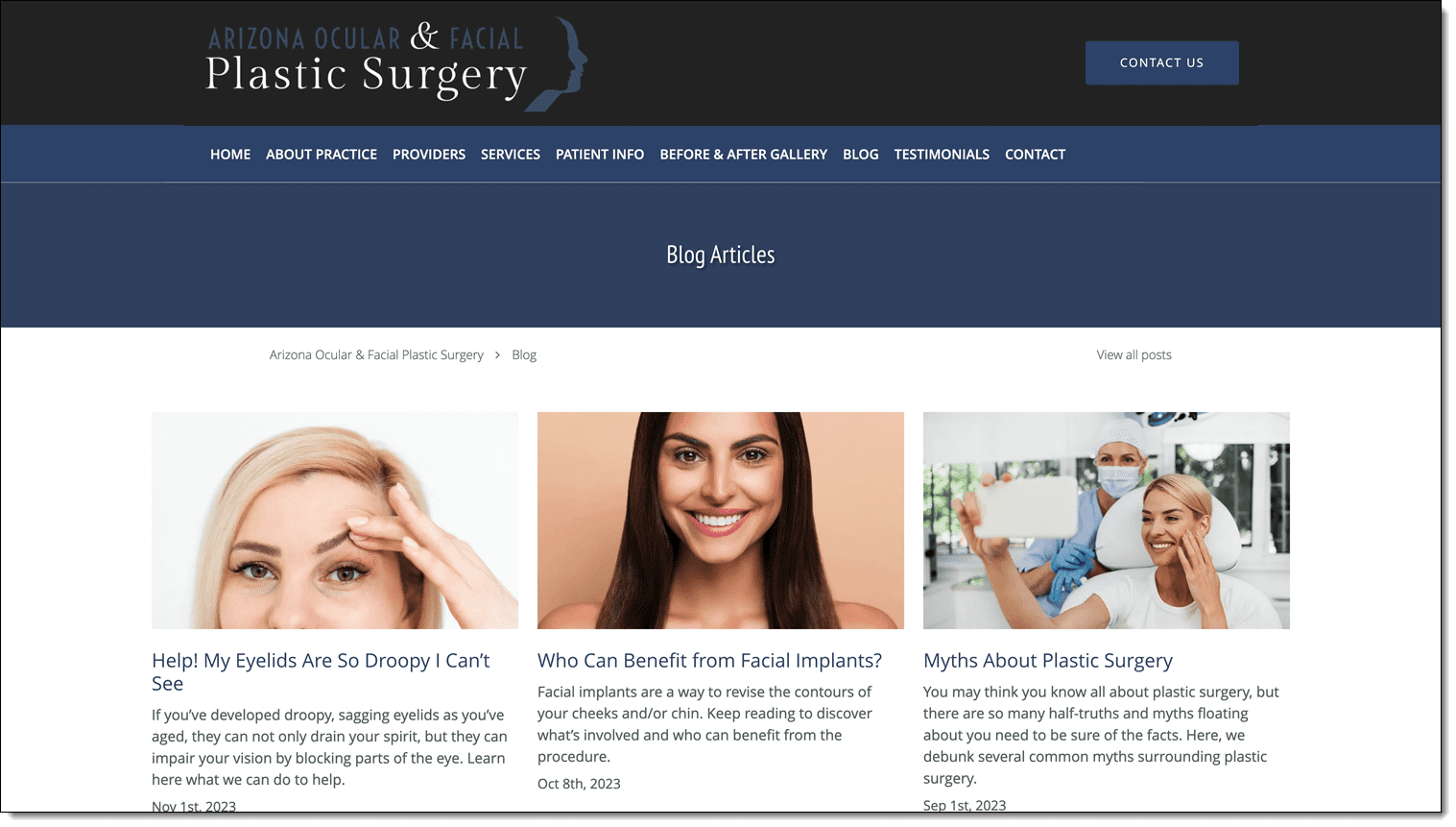 Meet Dr. Dustin Heringer of Arizona Ocular and Facial Plastic Surgery ...