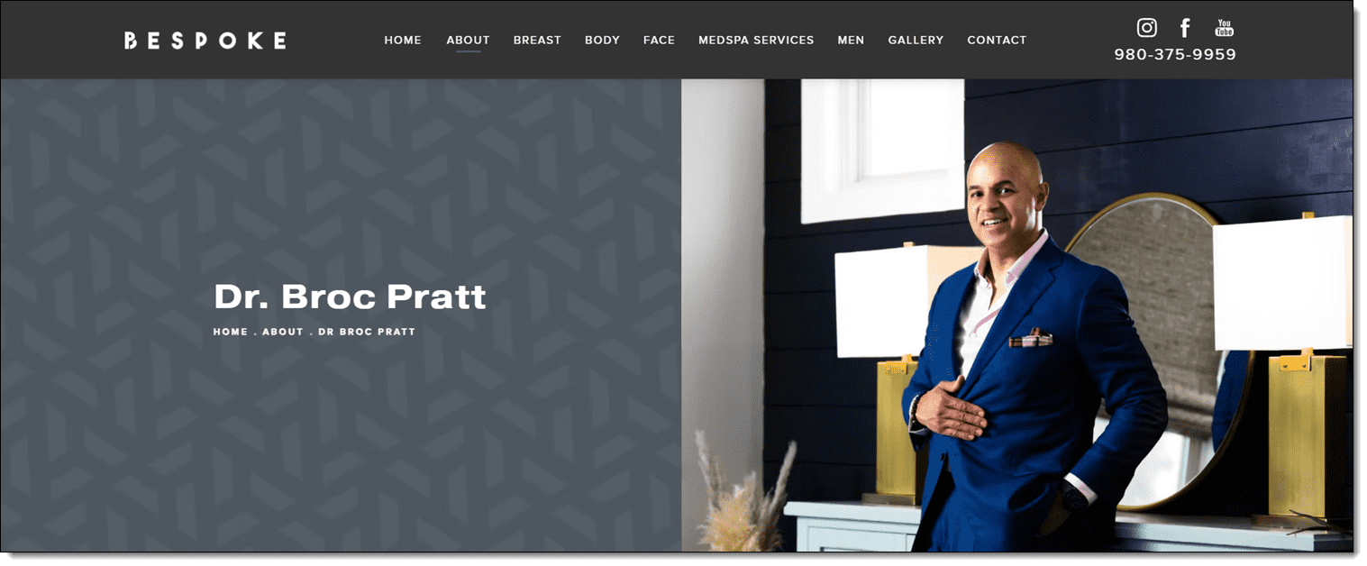 Meet Dr. Broc Pratt of Bespoke Plastic Surgery in Charlotte, North Carolina - Doctor Marketing, MD™