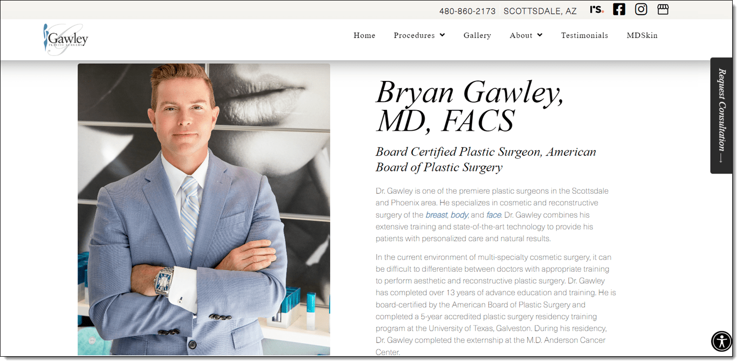 Meet Dr. Bryan Gawley of Gawley Plastic Surgery in Phoenix, Arizona ...