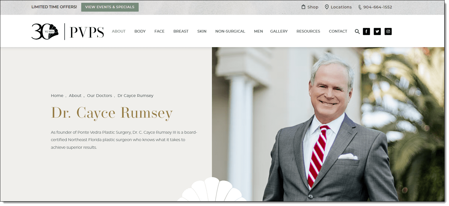 Meet Dr. Cayce Rumsey of Ponte Vedra Plastic Surgery in Jacksonville ...