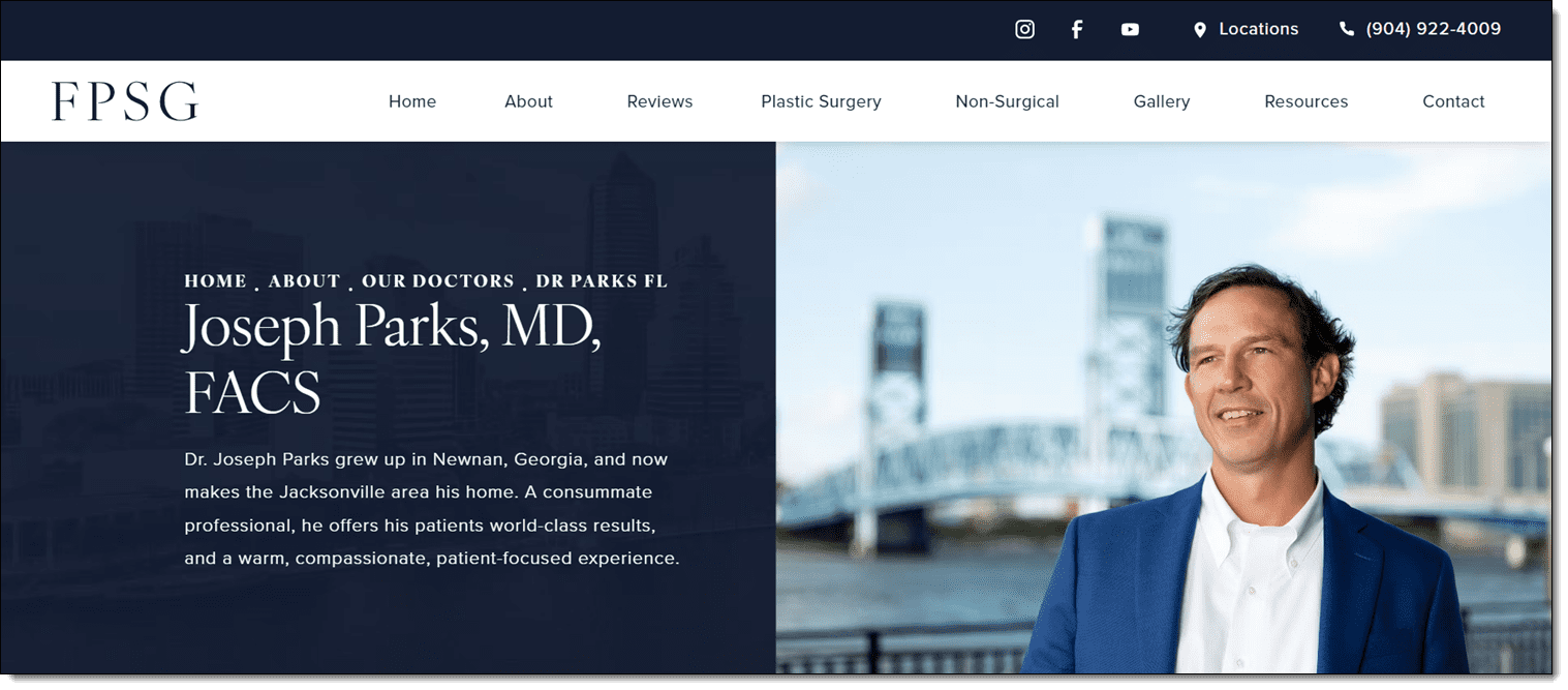 Meet Dr. Joseph Parks of Florida Plastic Surgery Group in Jacksonville ...