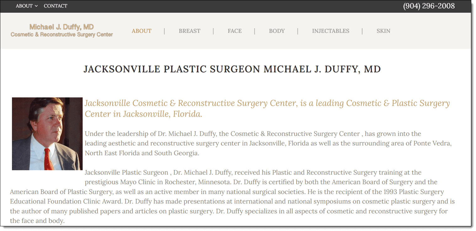 Meet Dr. Michael Duffy of Jacksonville Cosmetic & Reconstructive ...