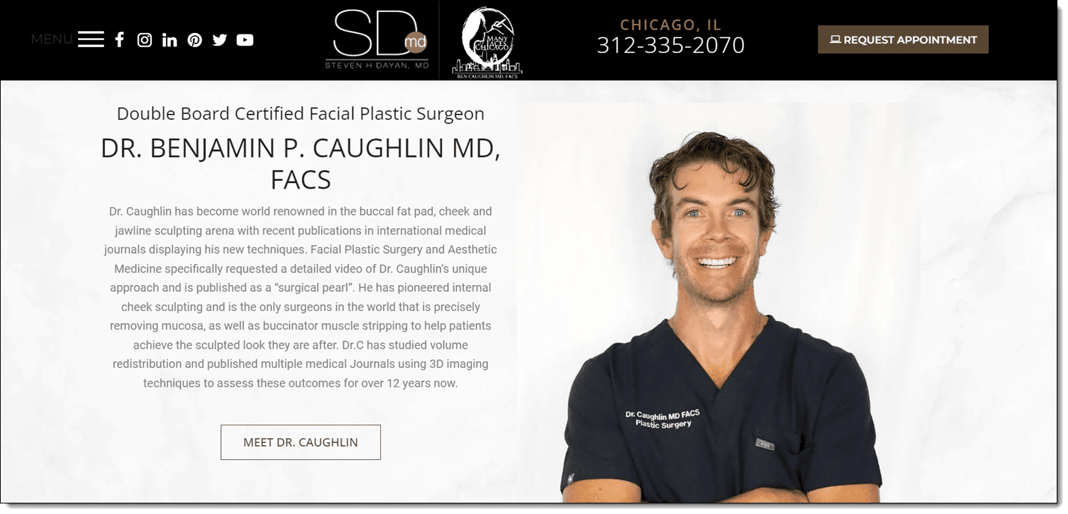 Meet Dr. Benjamin P. Caughlin of Dr. Steven Dayan, MD, FACS in Chicago ...