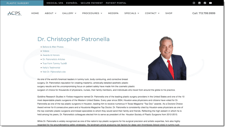 Meet Dr. Christopher Patronella of Aesthetic Center for Plastic Surgery ...