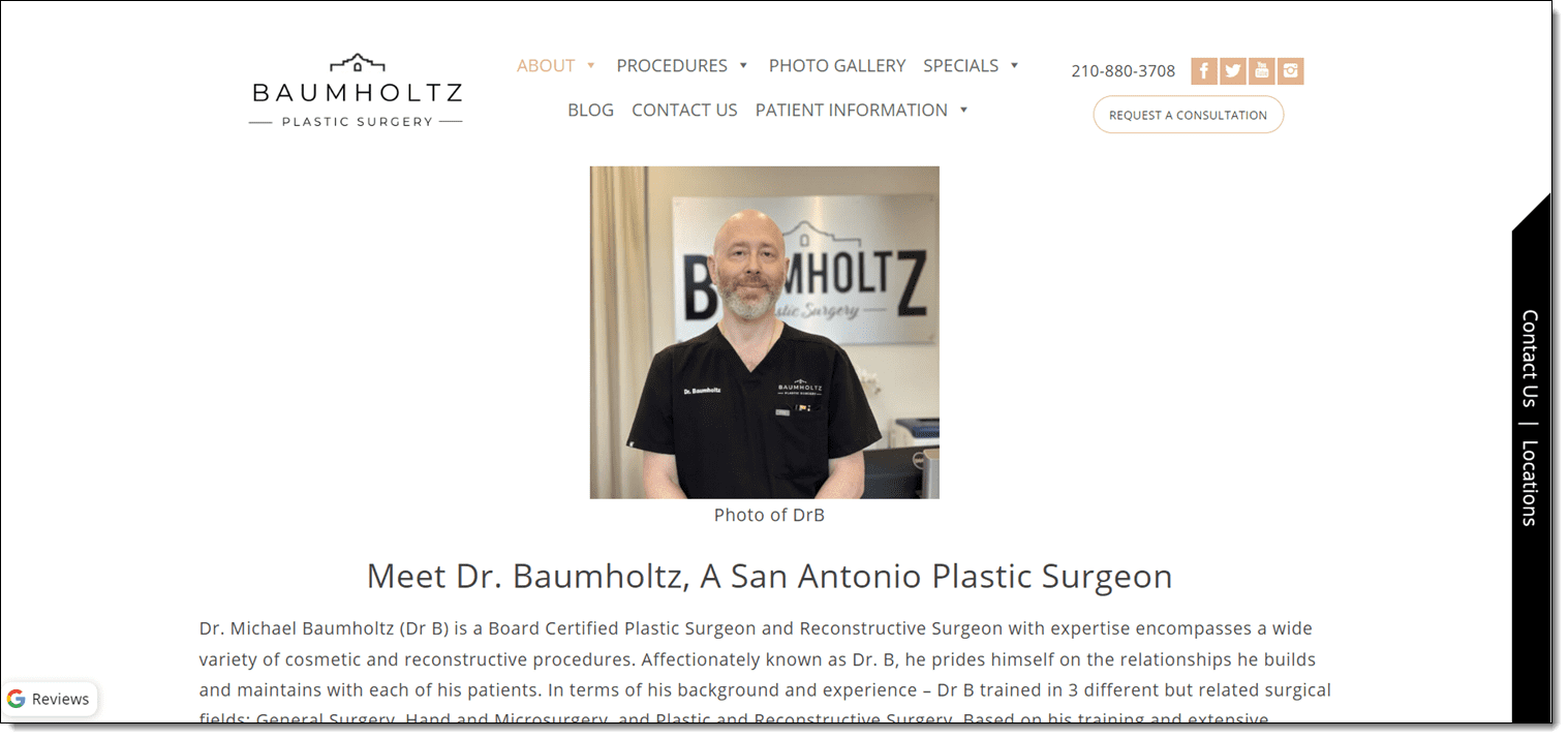 Meet Dr. Michael Baumholtz of Baumholtz Plastic Surgery in San Antonio ...