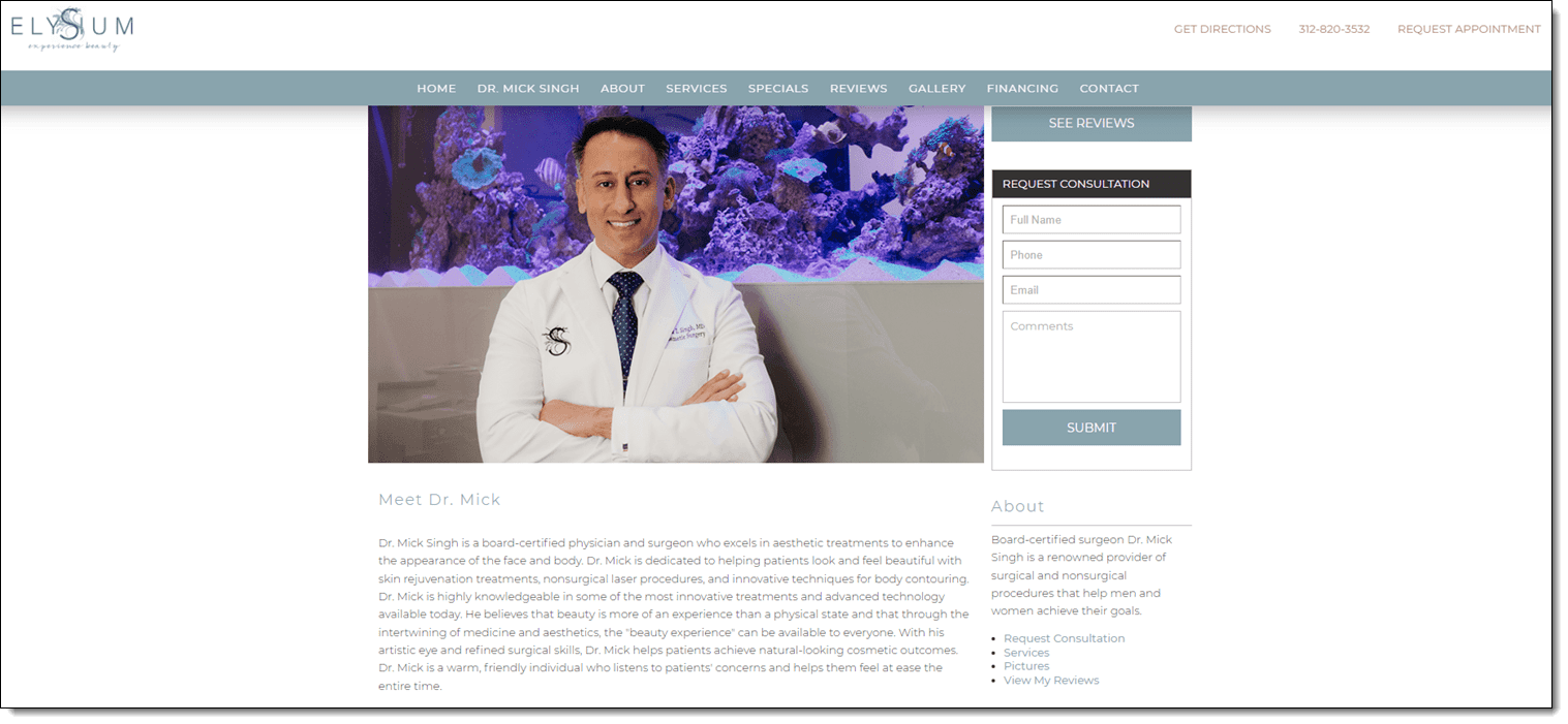 Meet Dr. Mick Singh of Elysium SurgiSpa in Chicago, Illinois - Doctor ...