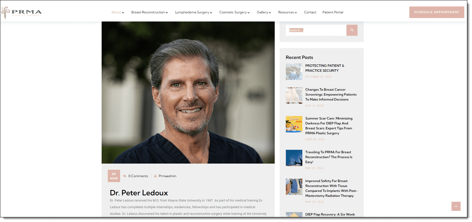 Meet Dr. Peter Ledoux of PRMA Plastic Surgery Center For Advanced ...