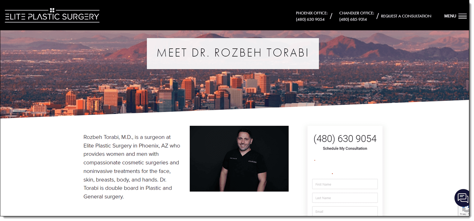 Meet Dr. Rozbeh Torabi of Elite Plastic Surgery in Phoenix, Arizona ...