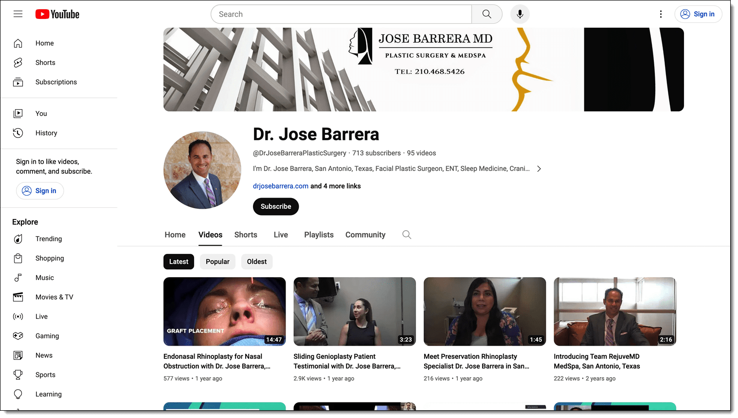 Meet Dr. Jose Barrera of Jose Barrera Facial Plastic and Reconstructive Surgeon in San Antonio ...