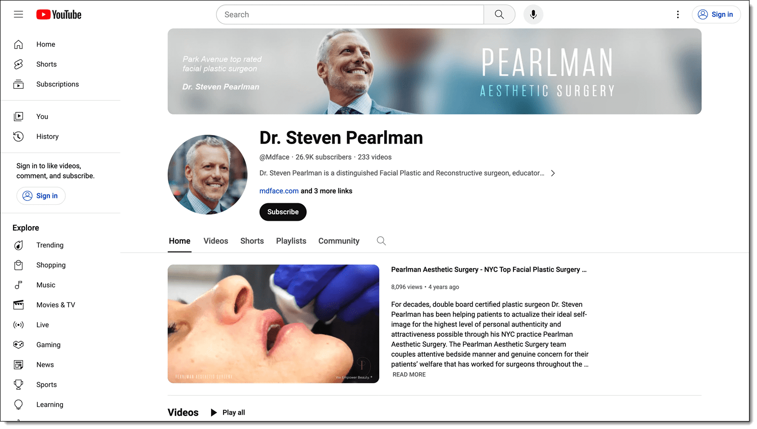 Meet Dr. Steven Pearlman of Pearlman Aesthetic Surgery in New York, New ...
