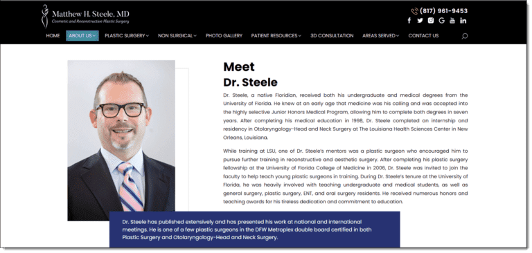 Meet Dr. Matthew Steele of Matthew H. Steele, MD in Fort Worth, Texas ...