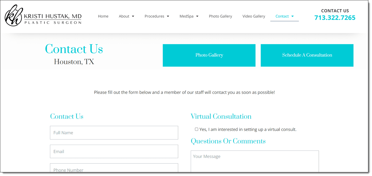 Meet Dr. Kristi Hustak of Aesthetic Center for Plastic Surgery in ...