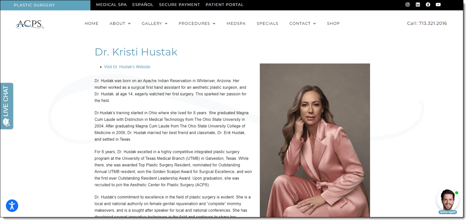 Meet Dr. Kristi Hustak of Aesthetic Center for Plastic Surgery in ...
