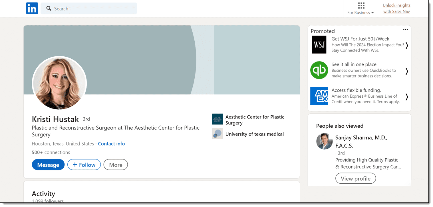 Meet Dr. Kristi Hustak of Aesthetic Center for Plastic Surgery in ...