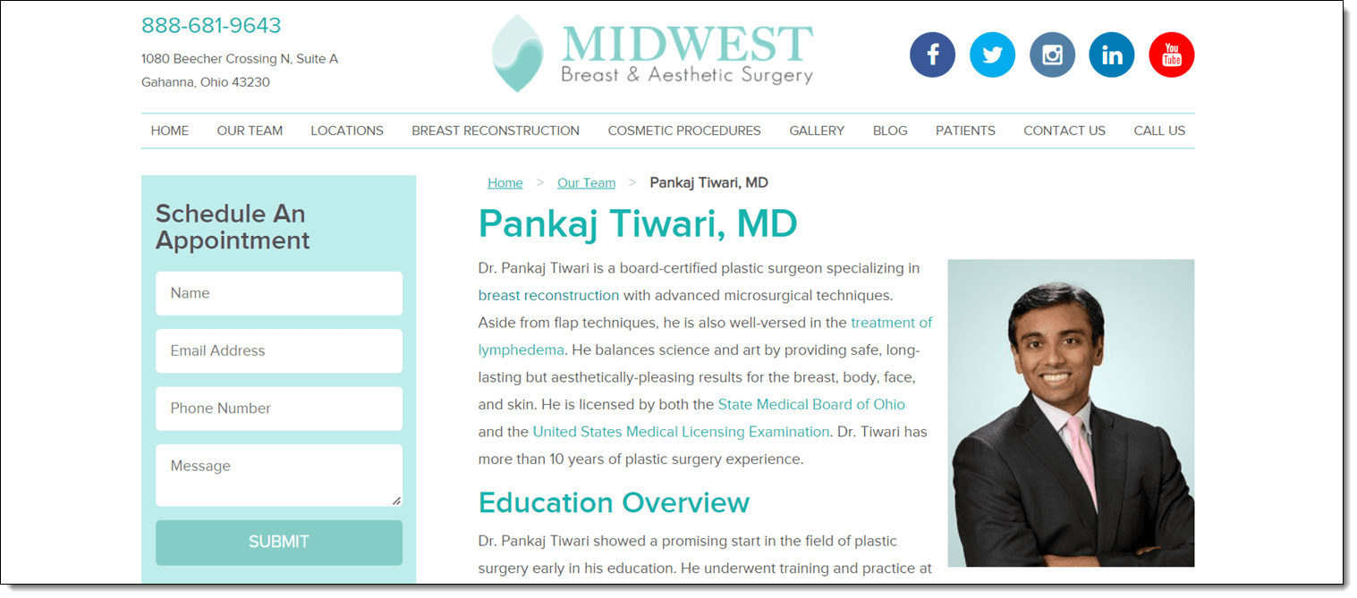 Meet Dr. Pankaj Tiwari of Midwest Breast & Aesthetic Surgery in ...