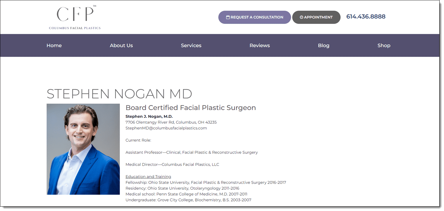 Meet Dr. Stephen Nogan of Columbus Facial Plastics in Columbus, Ohio ...