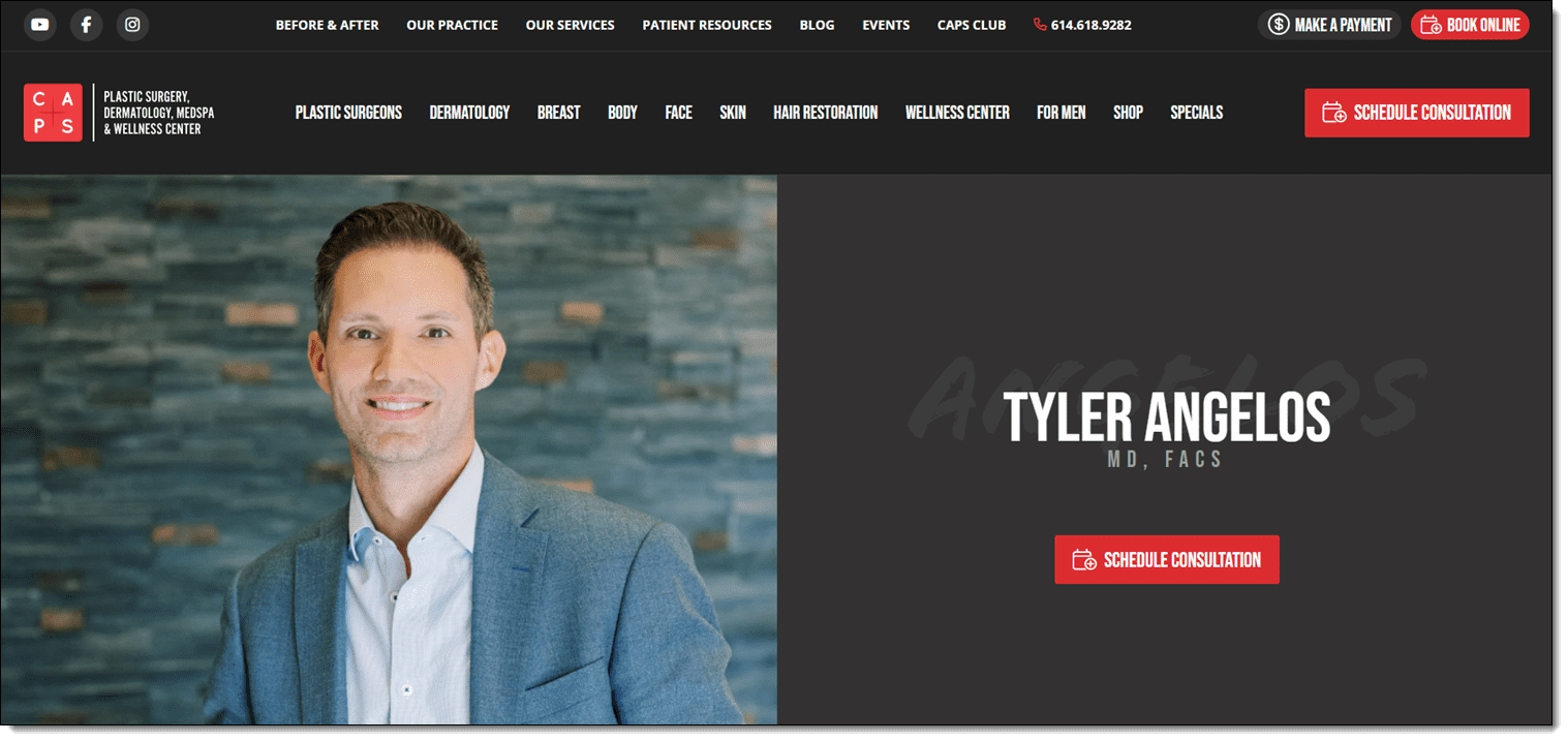 Meet Dr. Tyler Angelos of Columbus Aesthetic & Plastic Surgery in ...